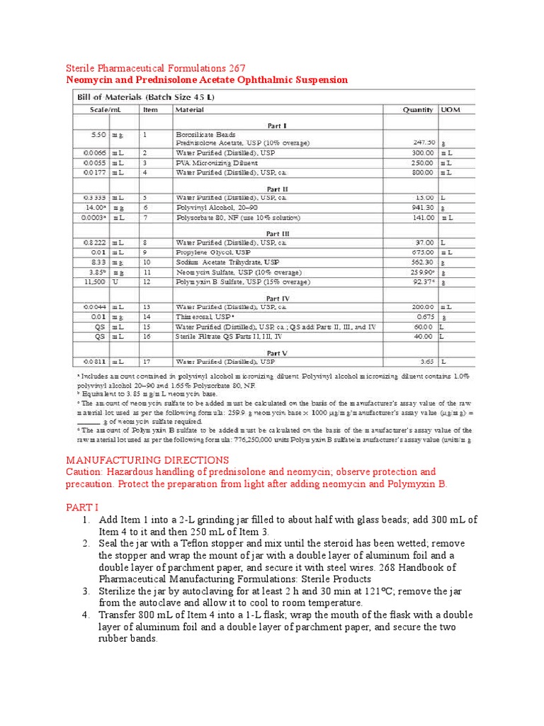 Sterile Pharmaceutical Formulations 267 | PDF | Sterilization ...