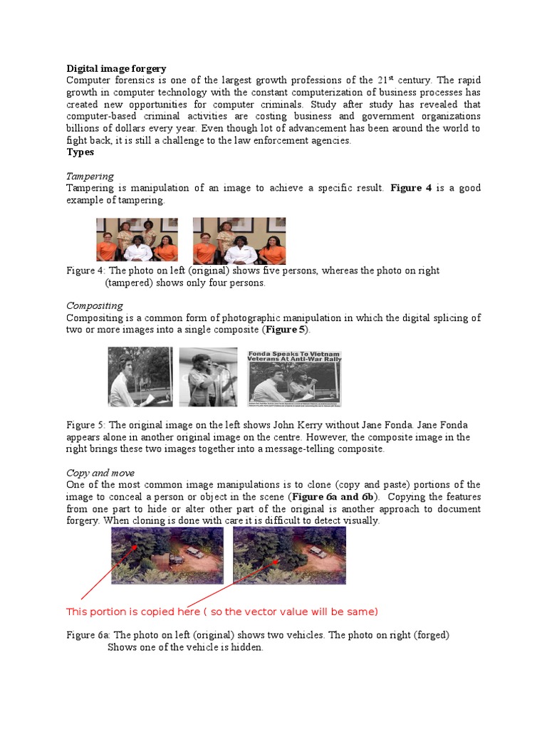 Digital Image Forgery Detection | Download Free PDF | Forgery | Digital Image