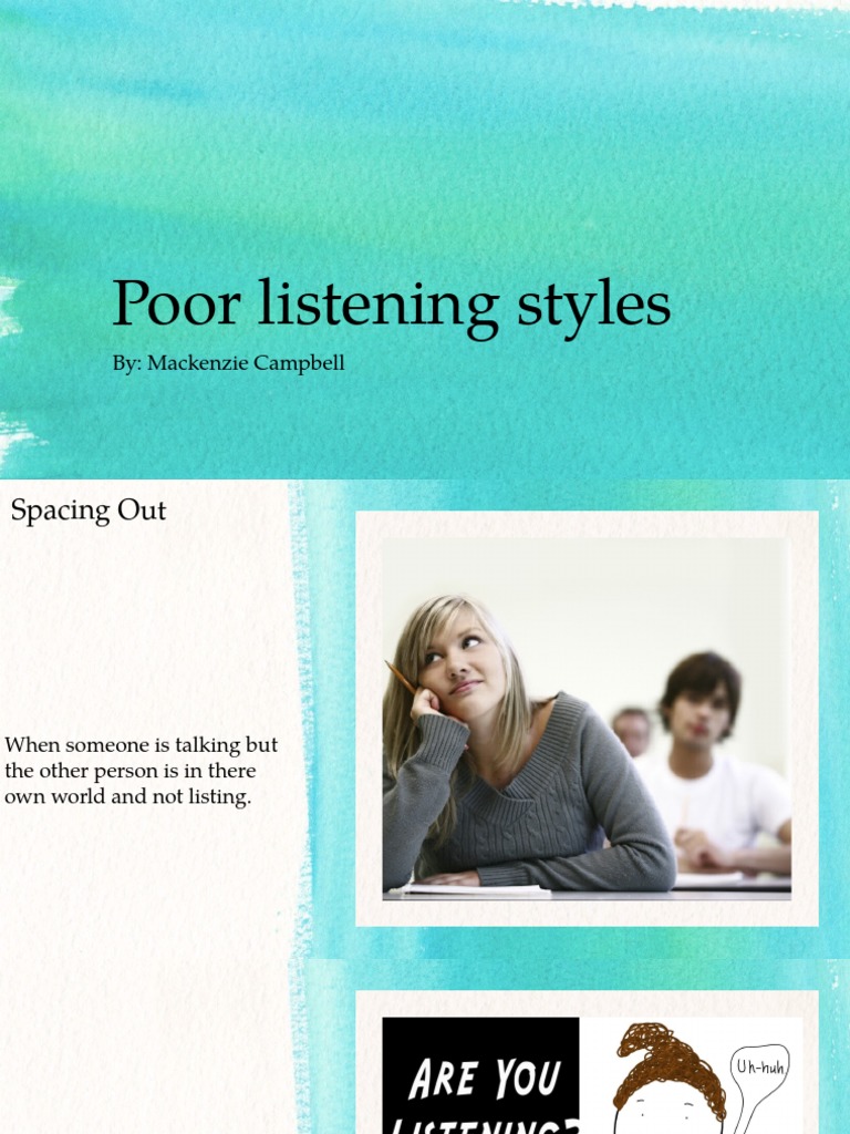 Poor Listening Styles | PDF