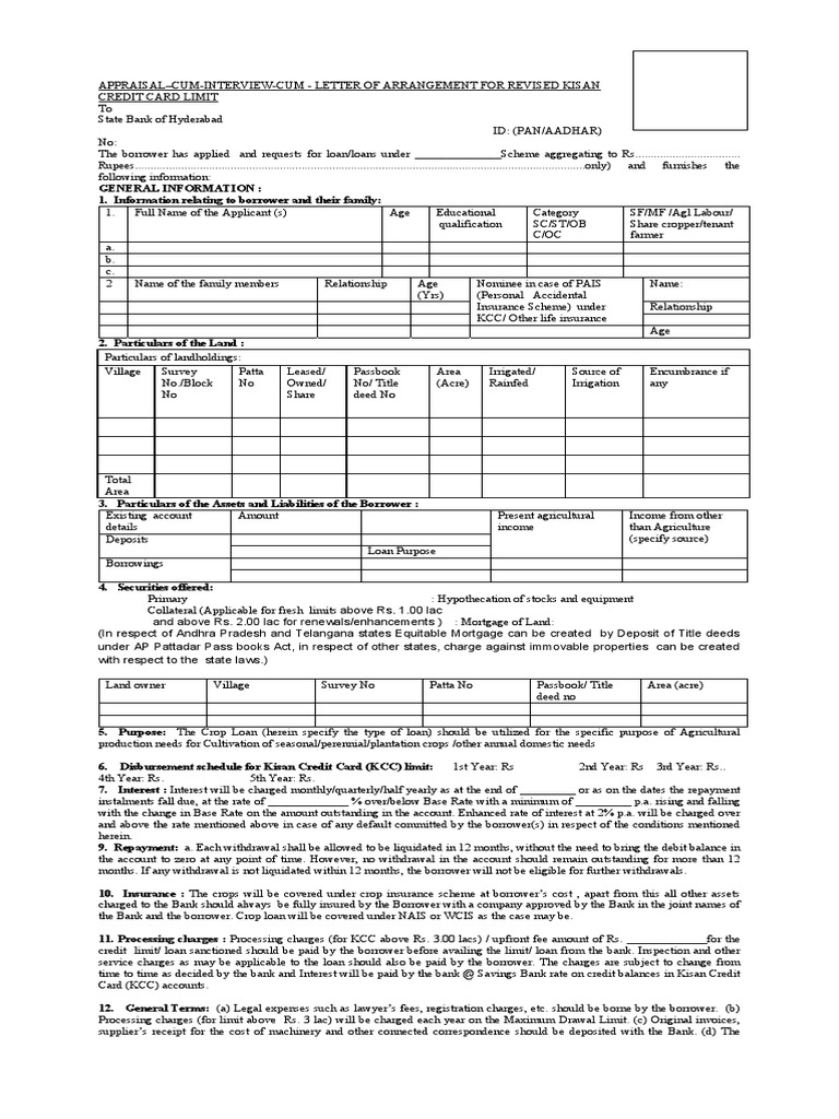 KCC Simplified Documents Annex | PDF | Loans | Interest