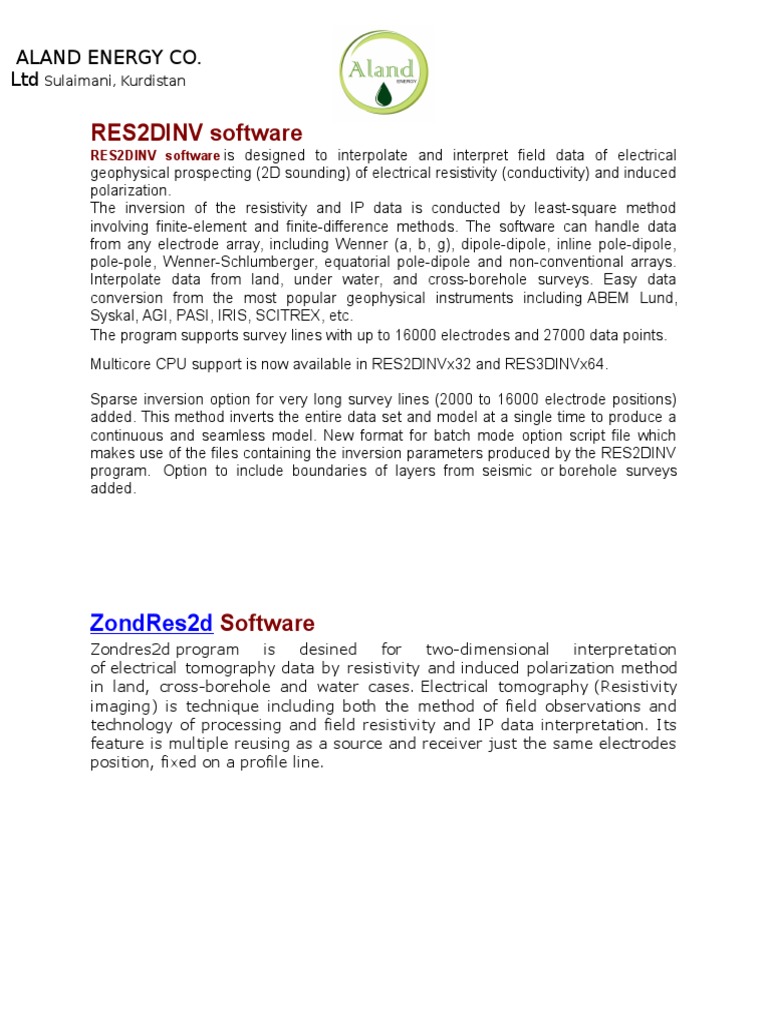 RES2DINV & Zond Software | PDF | Tomography | Electrical Resistivity And Conductivity