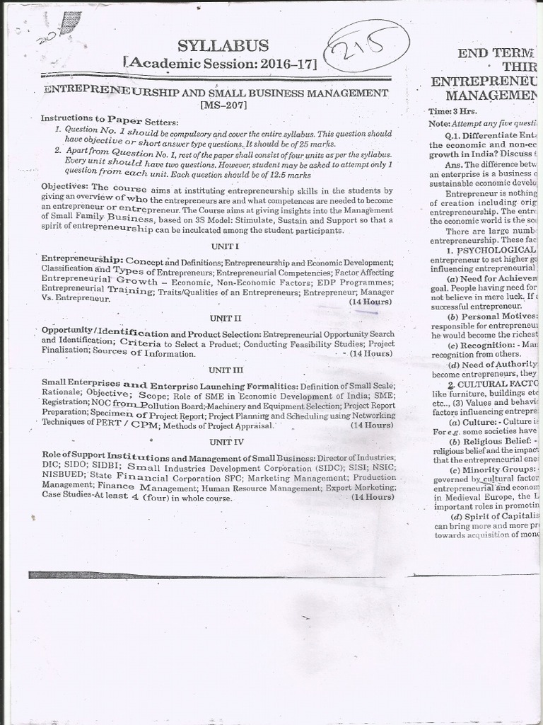 Akash ESBM - GGSIPU MBA 3rd Sem | PDF