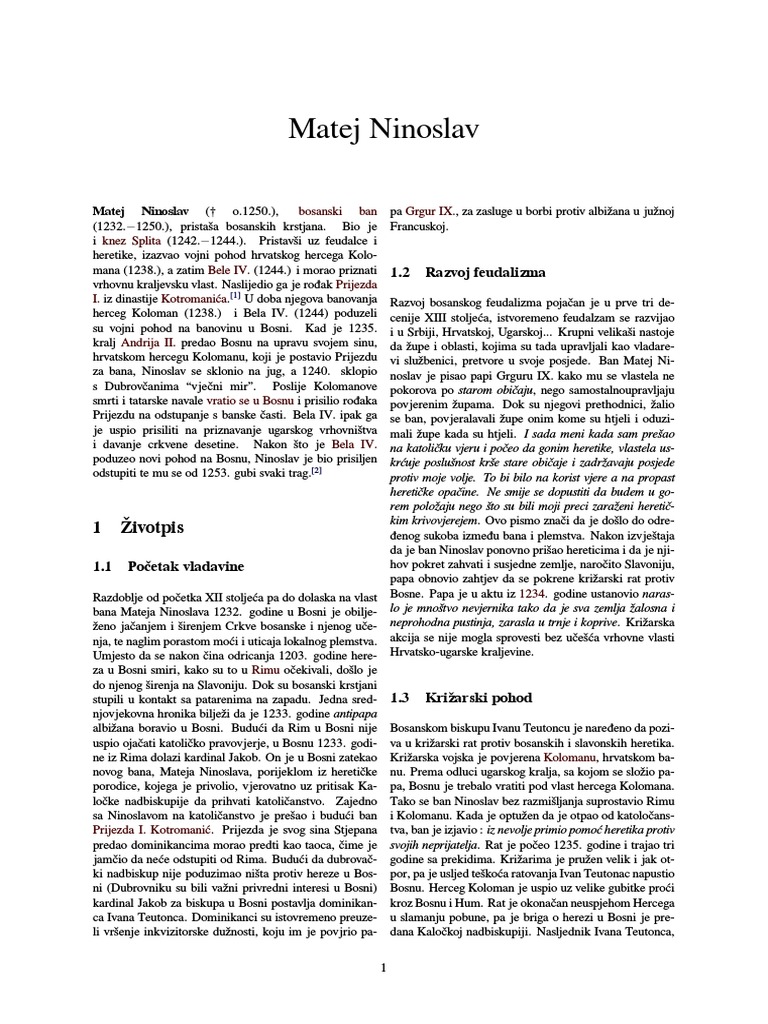 Matej Ninoslav | PDF
