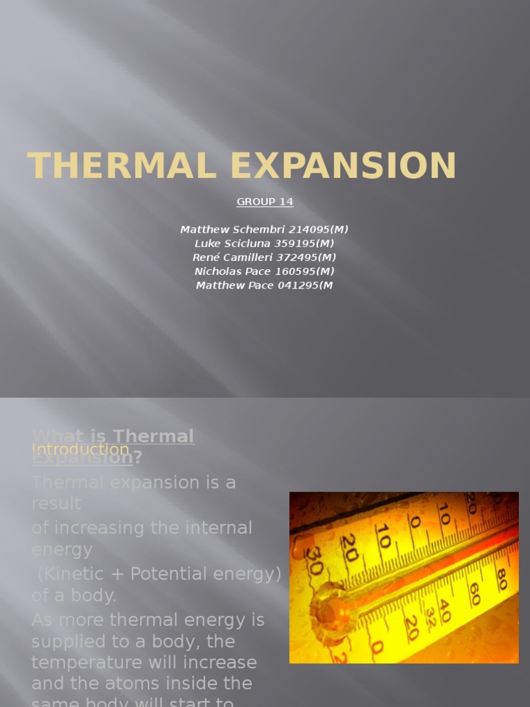 Thermal Expansion Powerpoint | PDF | Thermal Expansion | Temperature
