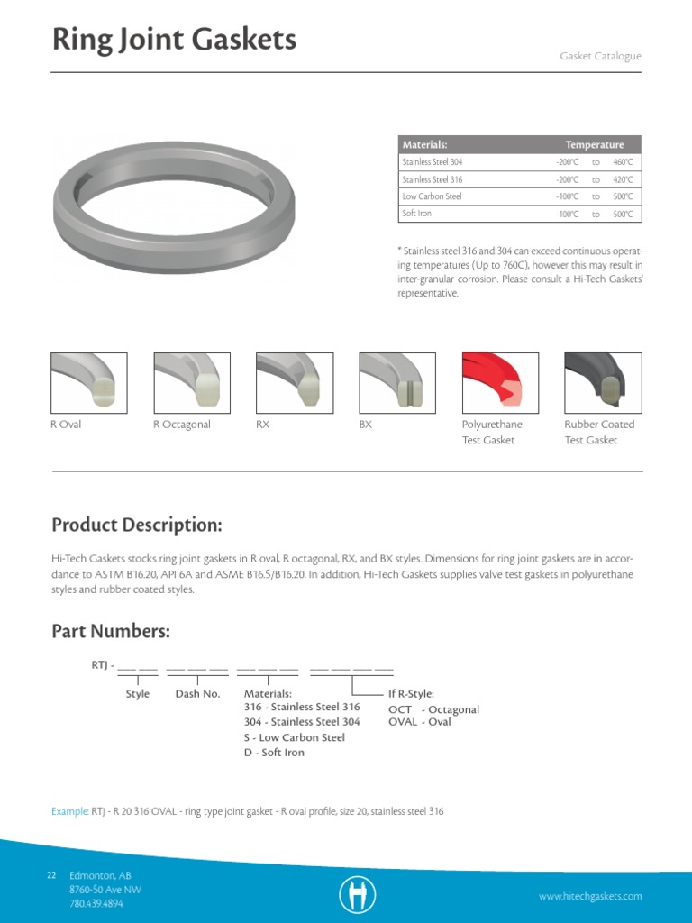 Ring Joint Gaskets | PDF | Mechanical Engineering | Building Engineering