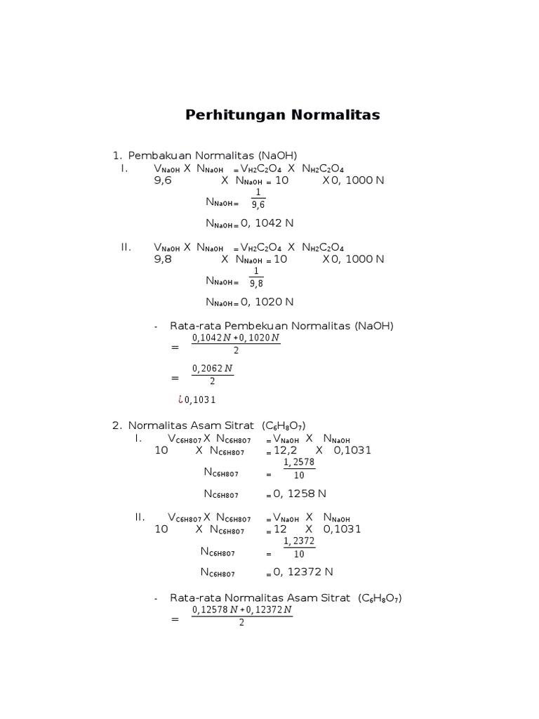 Perhitungan Normalitas HH | PDF