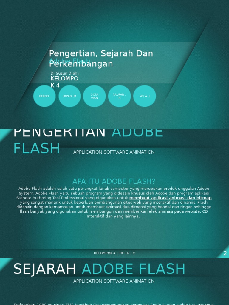 (UPDATE FIXED) Pengertian, Sejarah Dan Perkembangan ADOBE FLASH | PDF