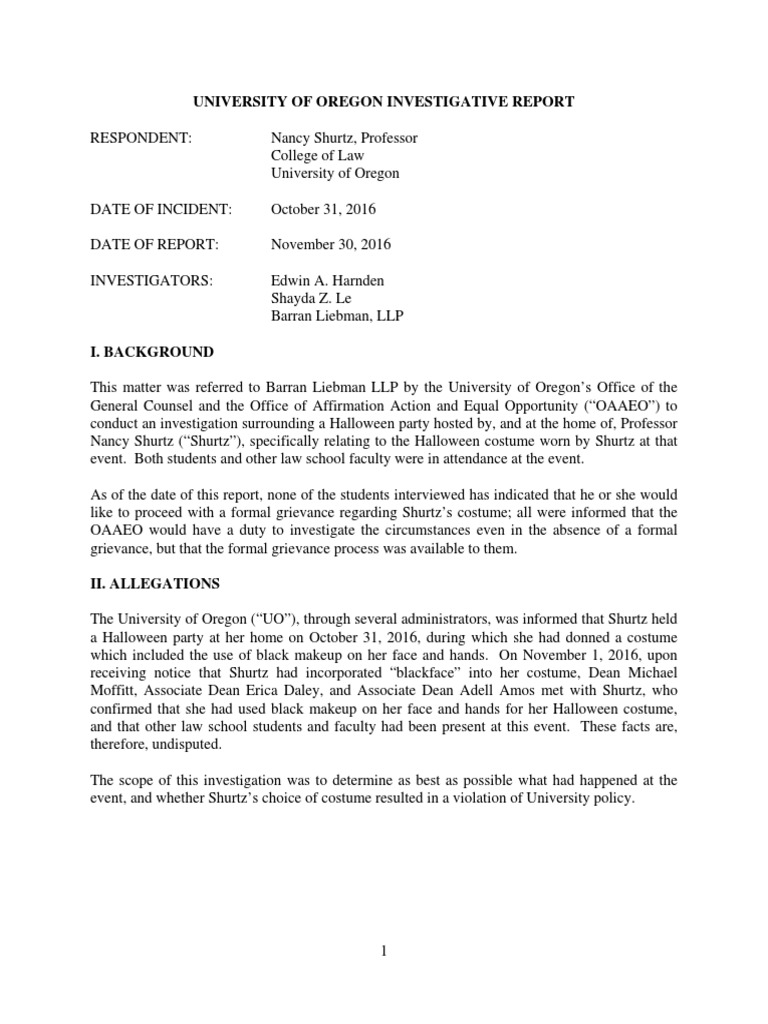 Final Investigative Report Redacted - Final | PDF | Academic Freedom ...