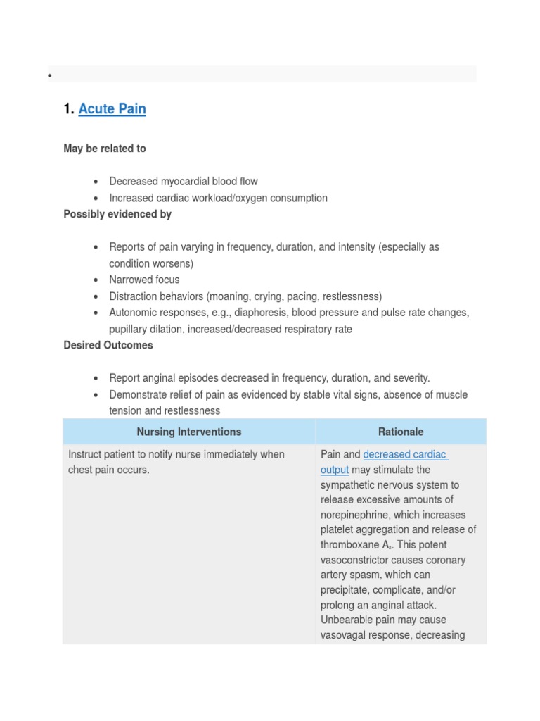 NCP CAD | PDF | Angina Pectoris | Heart