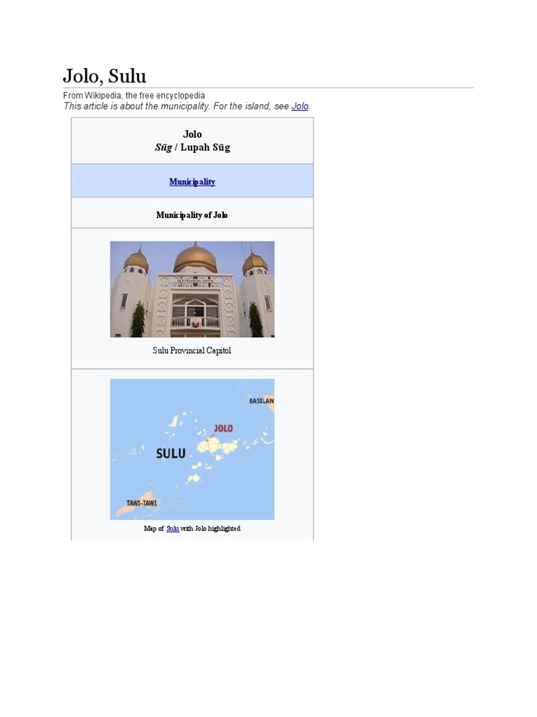 Jolo Sulu | Philippines | Religion And Belief