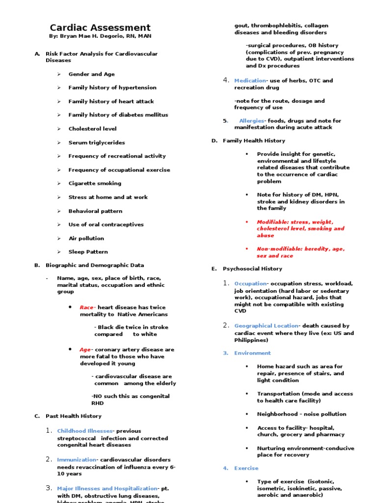 Cardiac Assessment | PDF | Heart Valve | Diastole