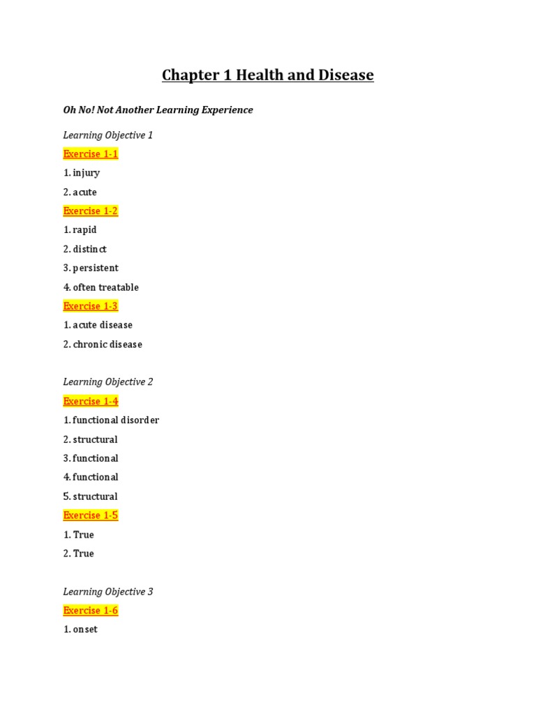 Study Guide - The Nature of Disease Pathology For The Health Profession ...