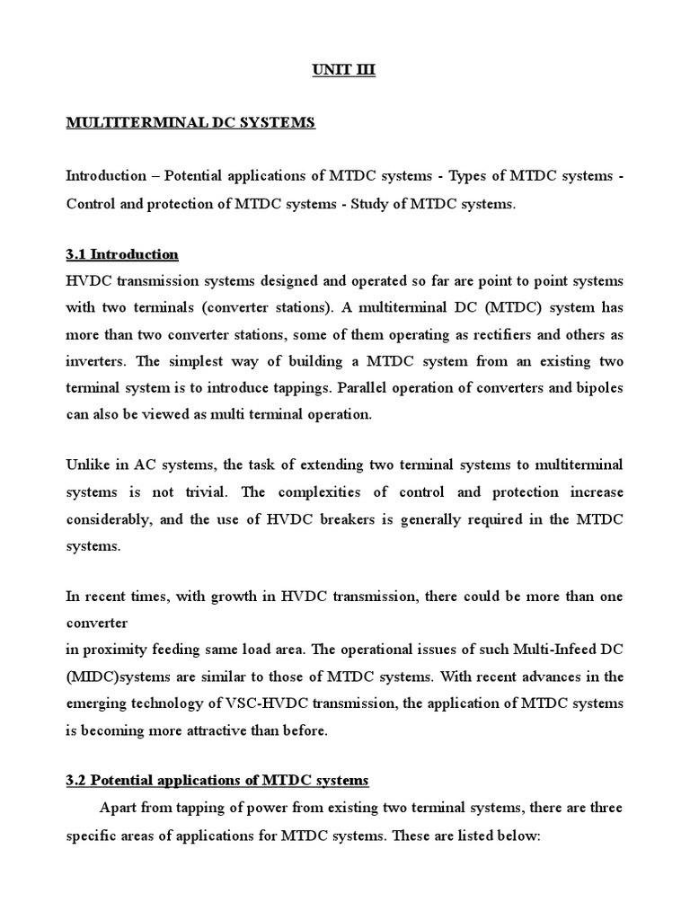 Overview of Multiterminal DC Systems | PDF | High Voltage Direct ...