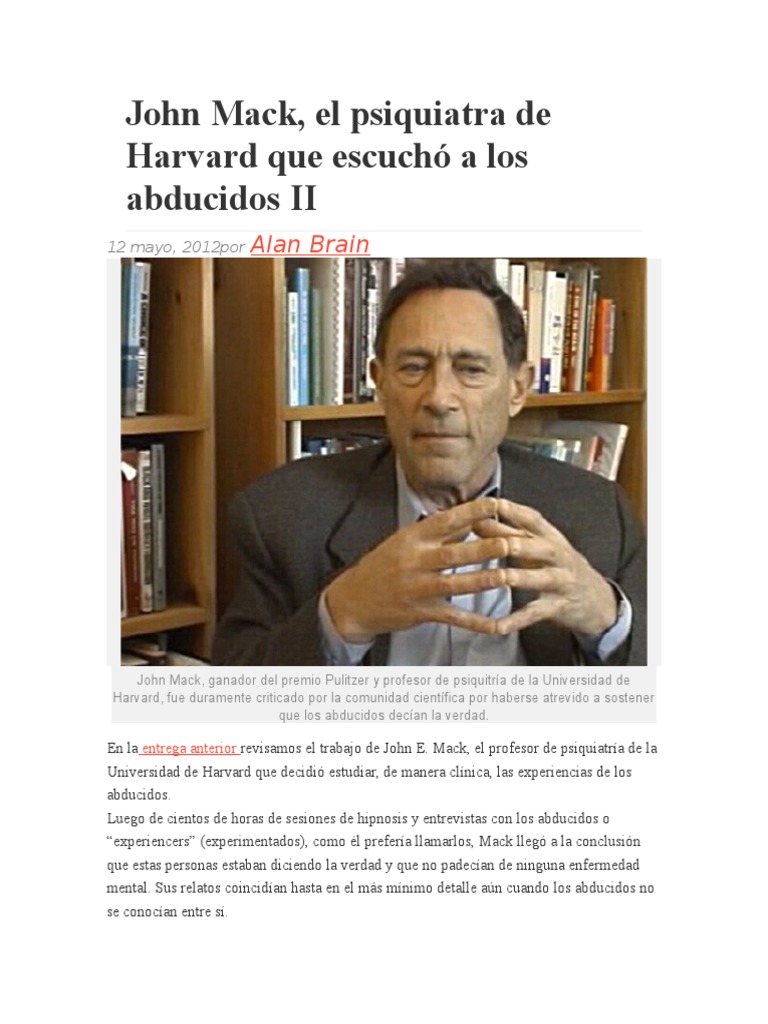 John Mack | PDF | Abducción alienigena | Objeto volador no identificado