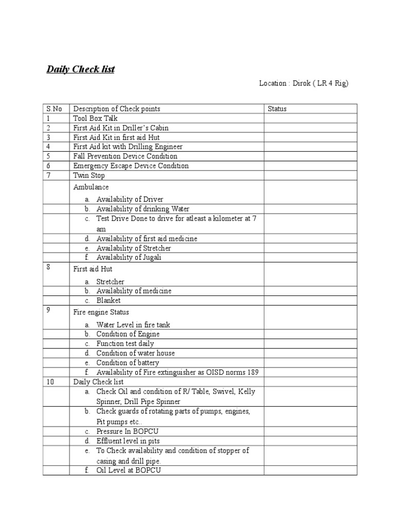 Daily Checklist | PDF | Science & Mathematics