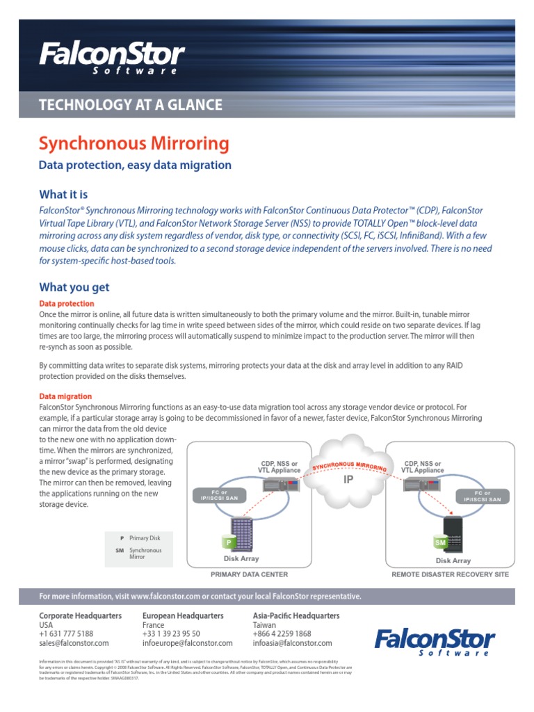 SynchronousMirroring AAG MR | PDF | Computer Data Storage | Data