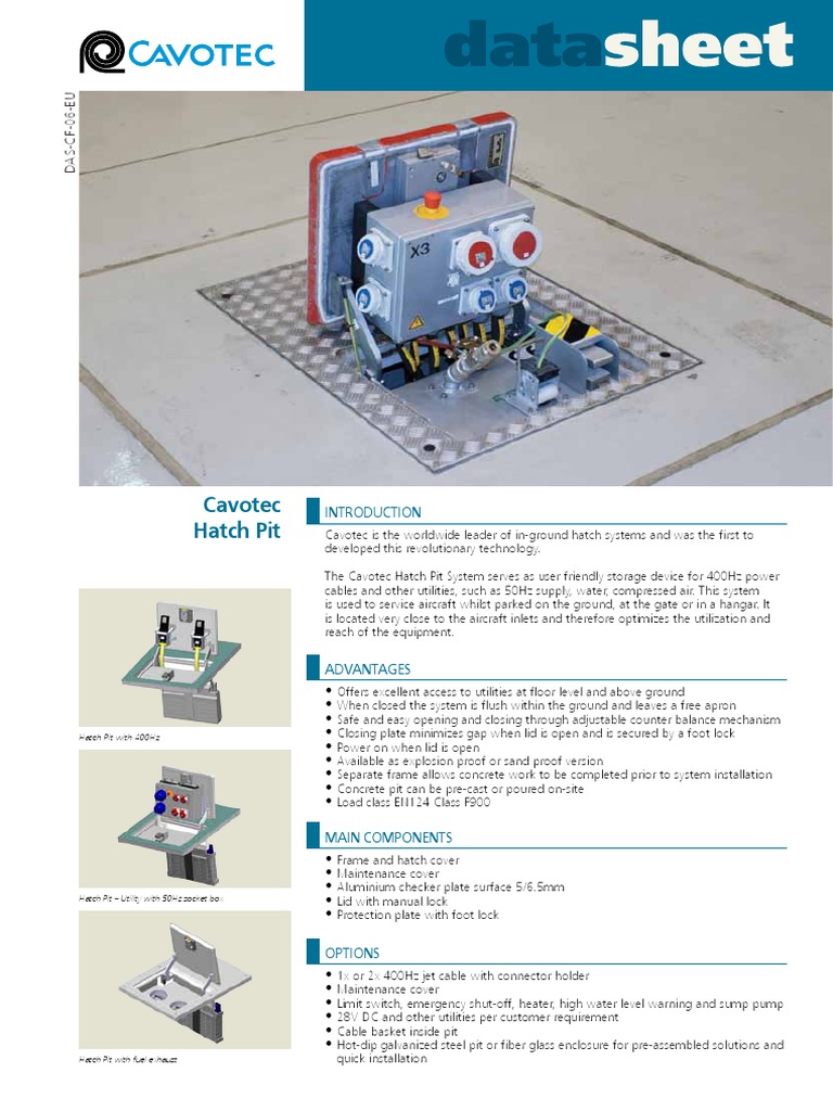 Data - Cavotec Hatch Pit PDF | PDF | Concrete | Manufactured Goods