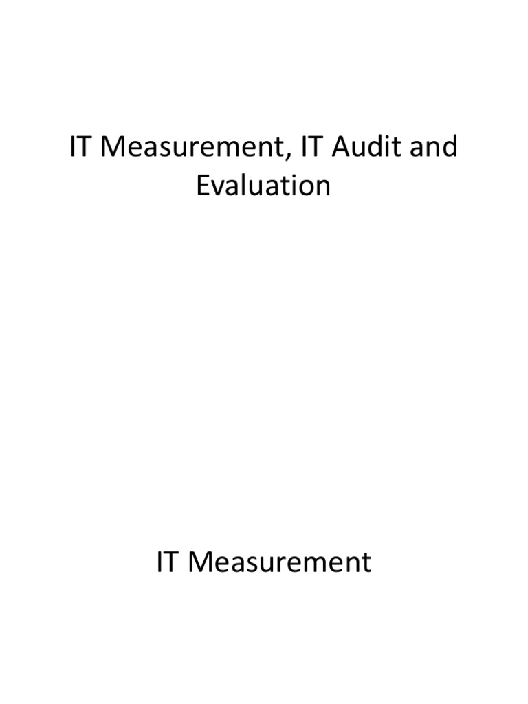 IT Evaluation & Audit | PDF | Information Security | Project Management