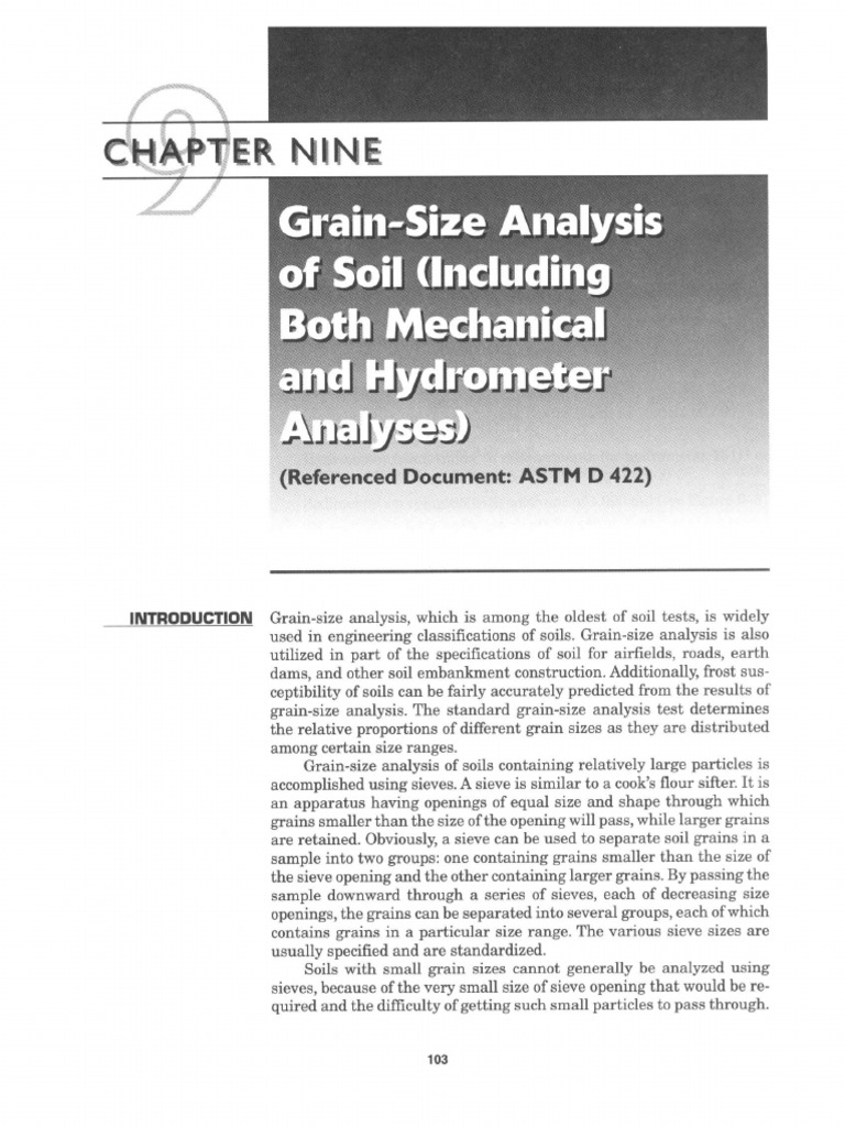 Chapter 9 Grain Size Analysis | PDF