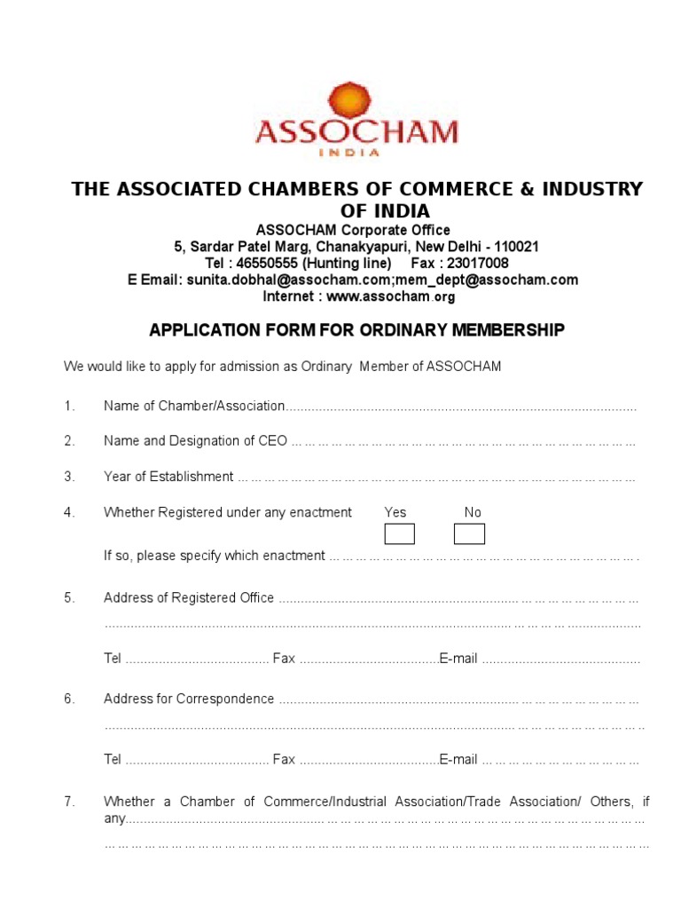 OM Application Form | PDF