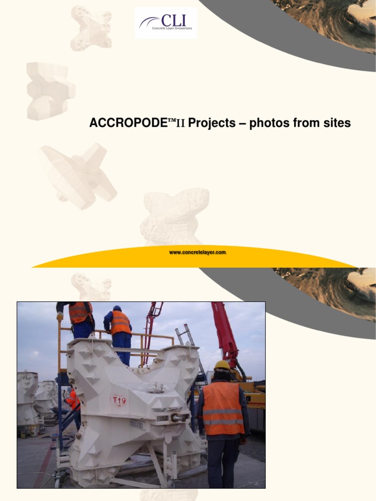 ACCROPODE™II Project Photos | PDF | Structural Engineering | Concrete