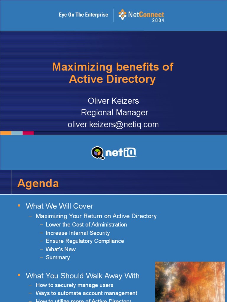 Maximizing Benefits of Active Directory | PDF | Group Policy | Active ...