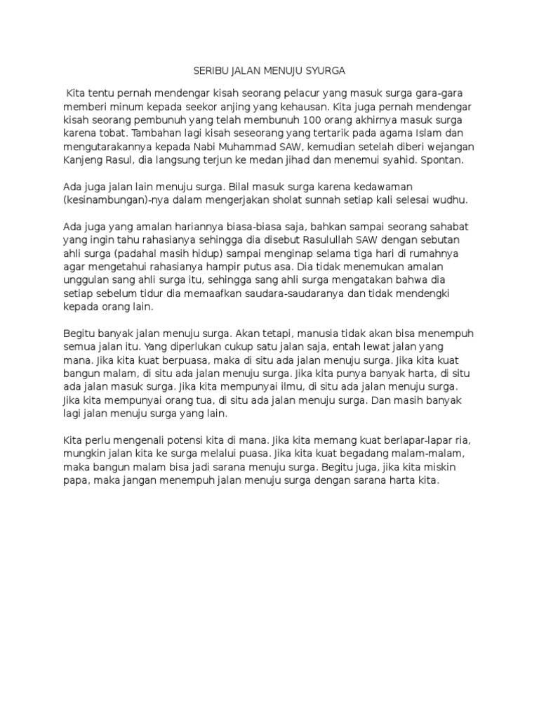 1000 JLN Menuju Syurga | PDF | Agama & Spiritualitas