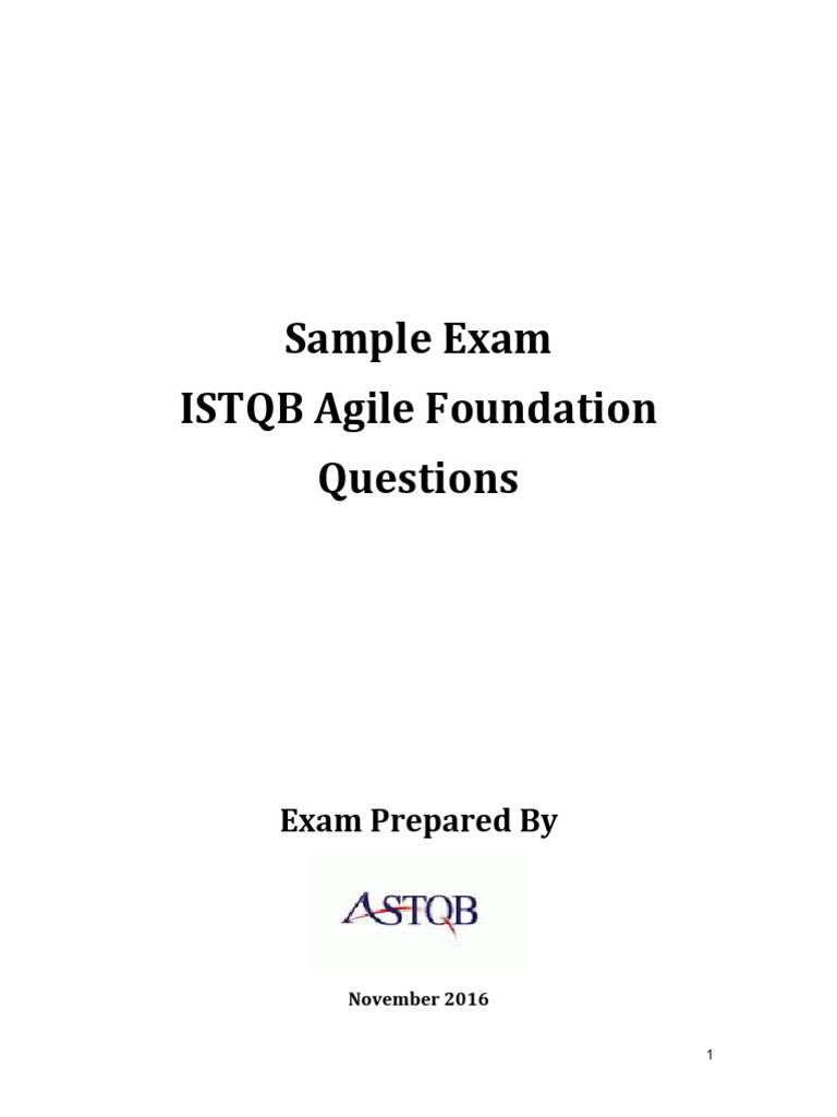ISTQB Agile Tester Extension Sample Exam-ASTQB-Version | PDF | Agile ...