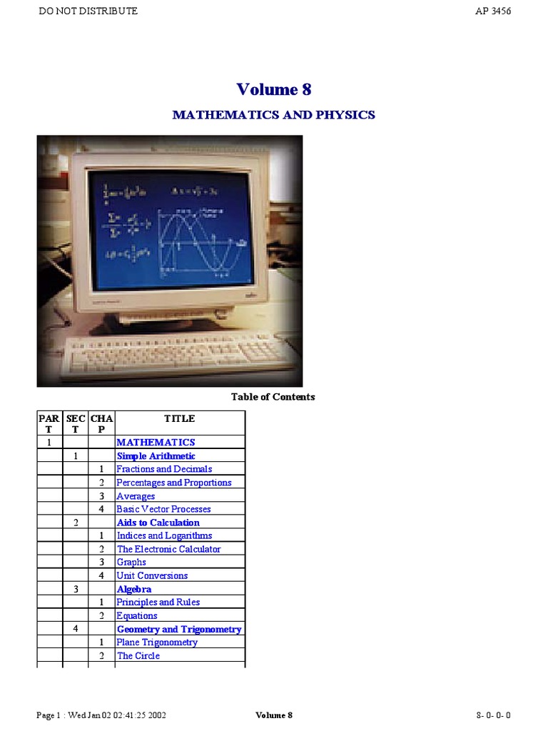 AP3456 Mathematics & Physics PDF | PDF | Fraction (Mathematics ...