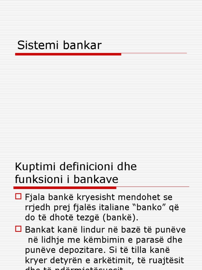 8 Sistemi Bankar | PDF