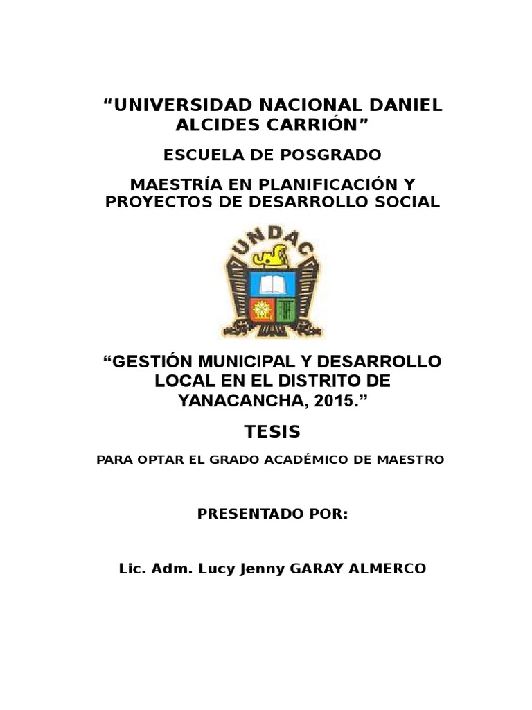 Tesis Lucy Garay Final | PDF | Innovación | Planificación