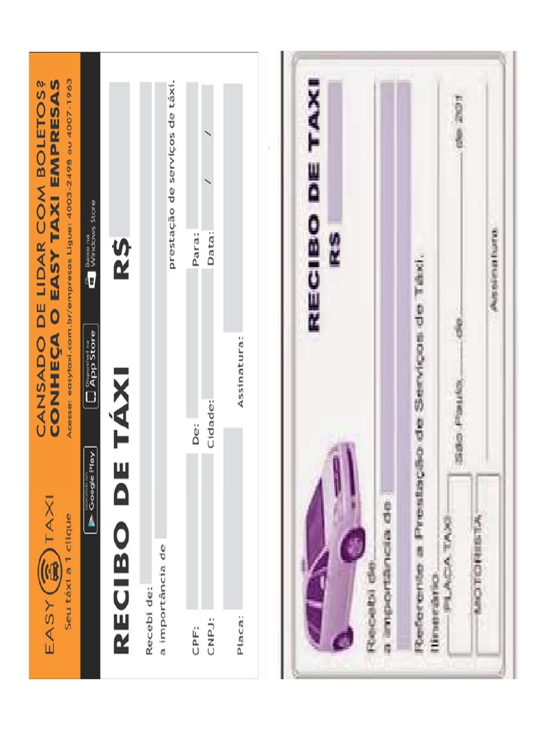 Recibos de Taxi | PDF