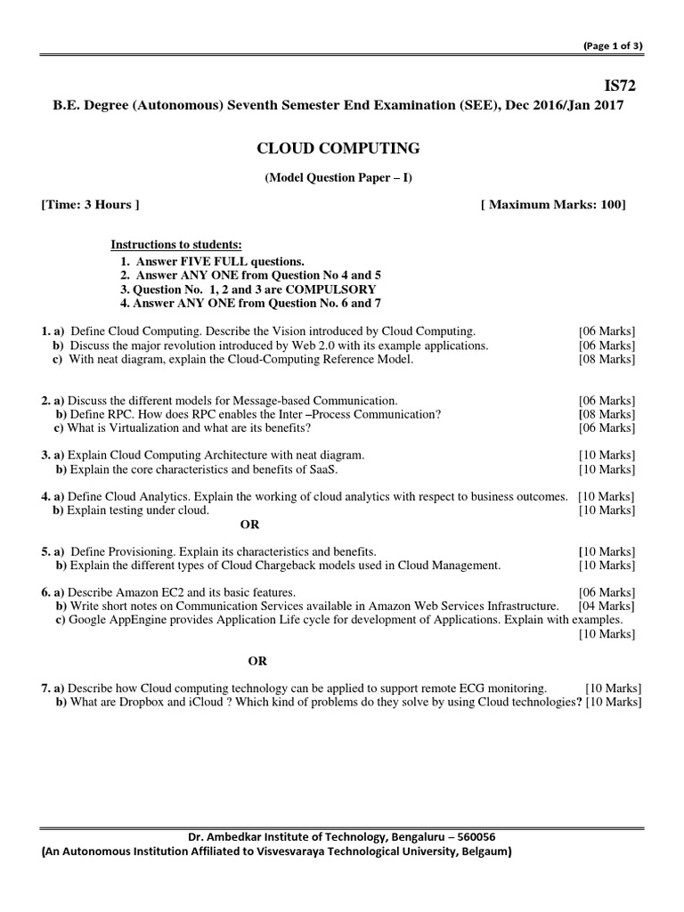 IS72 Cloud Computing | PDF | Cloud Computing | Computing Infrastructure