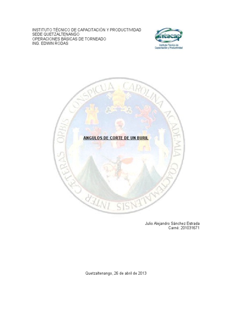 Angulos de Corte de Un Buril | PDF | Herramientas | Bronce