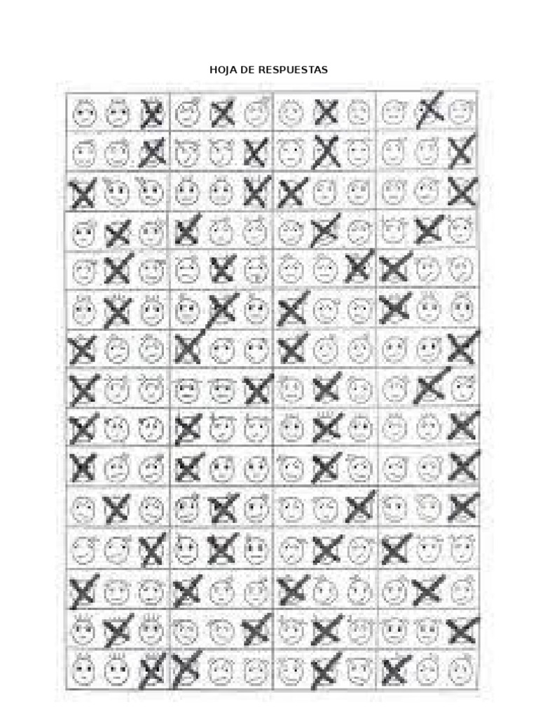 Hoja de Respuestas Test Caritas | PDF
