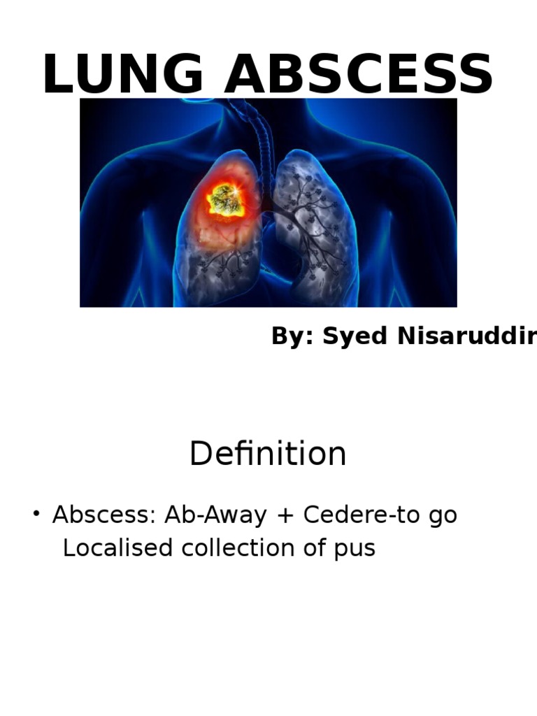 Lung Abcess Pathology MBBS | PDF