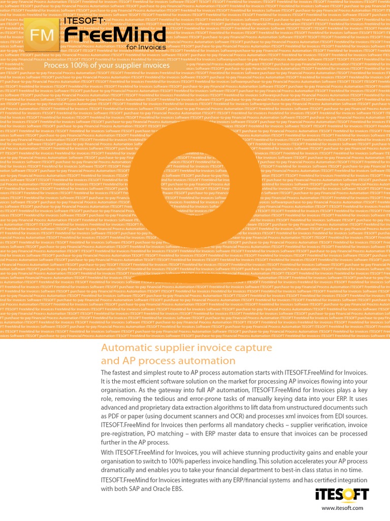 ITESoft FreeMind For Invoices | PDF | Electronic Data Interchange ...