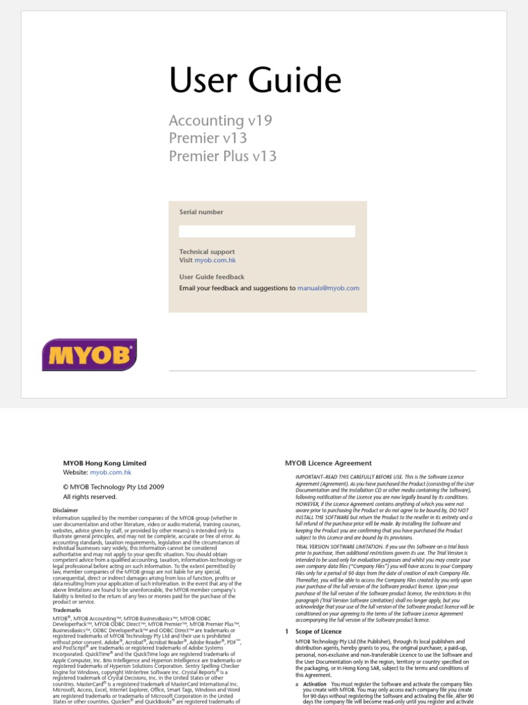 MyOB User Guide | PDF | Debits And Credits | Invoice