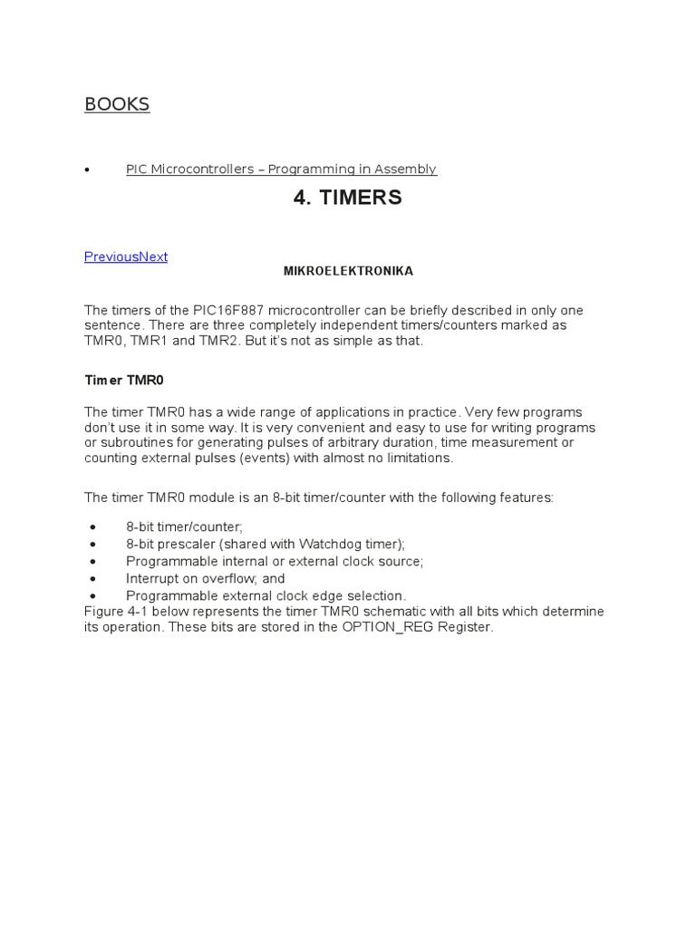 Books | PDF | Timer | Microcontroller
