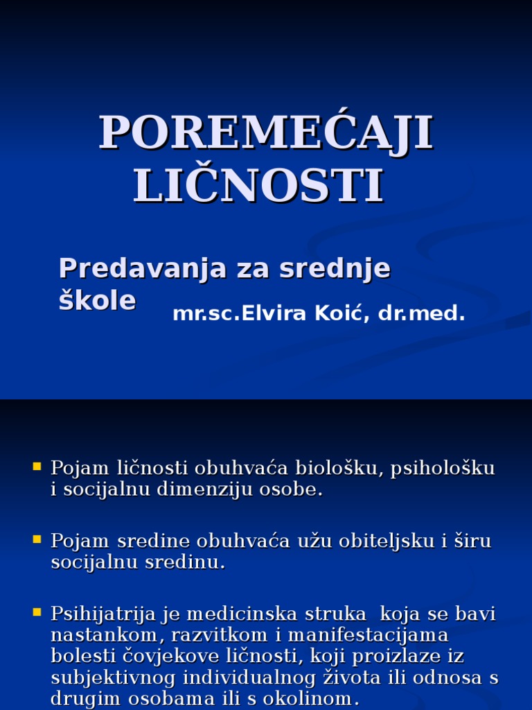 POREMEcAJI LIcNOSTI | PDF
