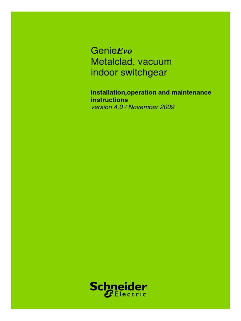 GenieEvo Switchgear Installation Guide | PDF | Trunk (Car) | Screw