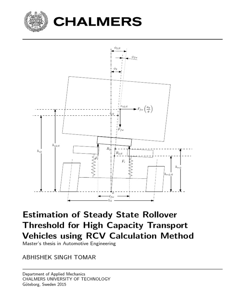 Rollover Threshold Estimation for HCT Vehicles | PDF | Semi Trailer ...