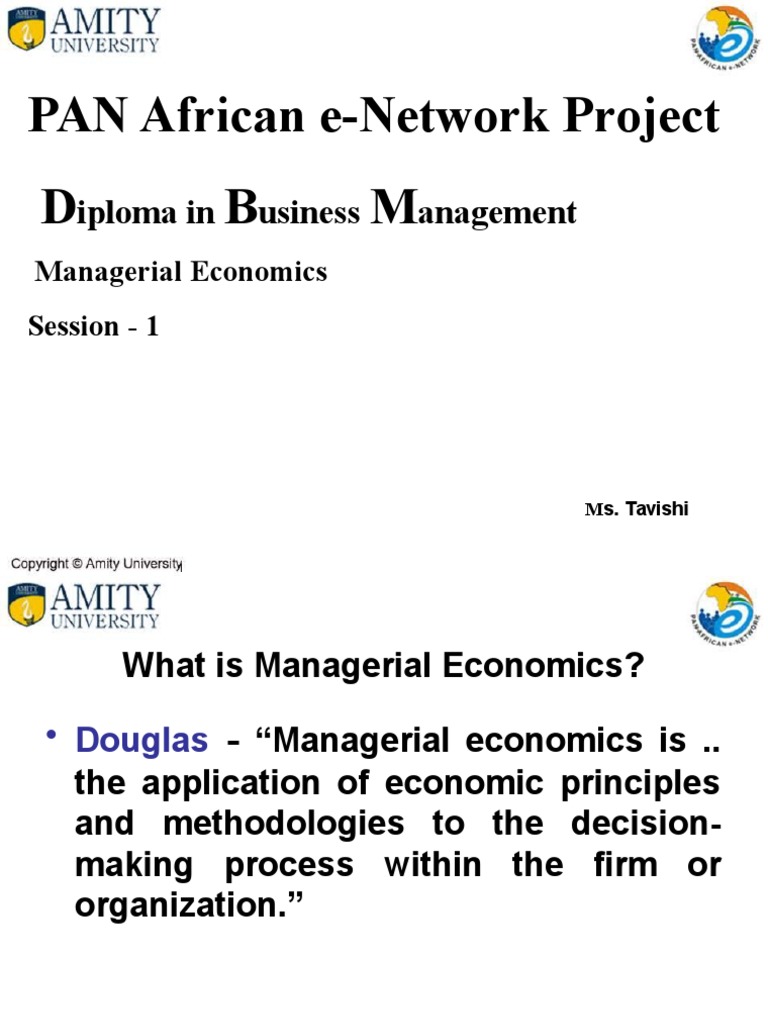 PAN African E-Network Project D B M: Iploma in Usiness Anagement | PDF | Supply (Economics ...