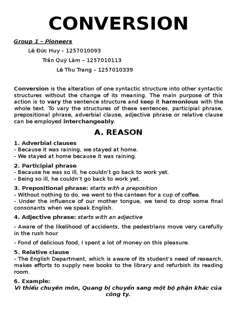 Conversion Translation | Download Free PDF | Phrase | English Language