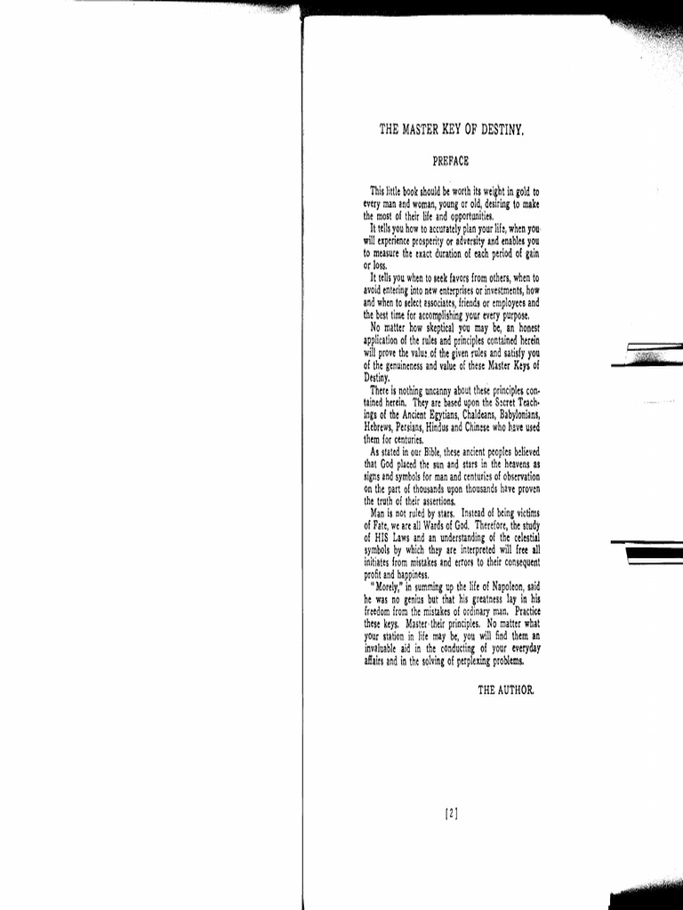 The Master Key of Destiny | PDF