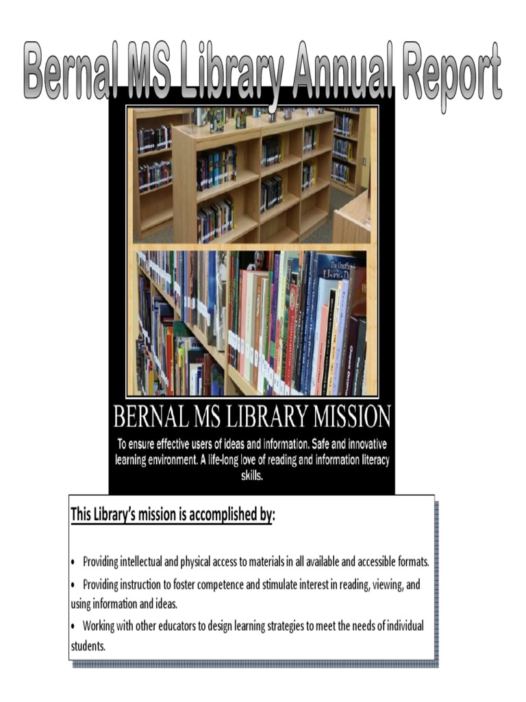 Annual Library Report 2014-15 | PDF | Librarian | Libraries