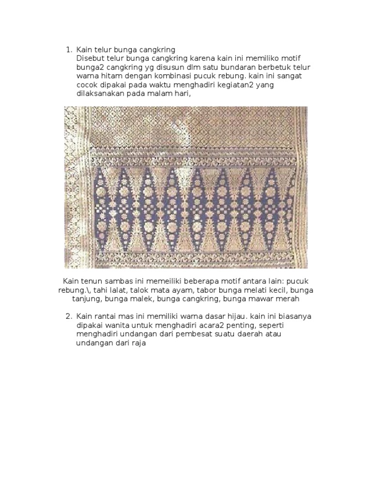 Kain Tenun Sambas | PDF