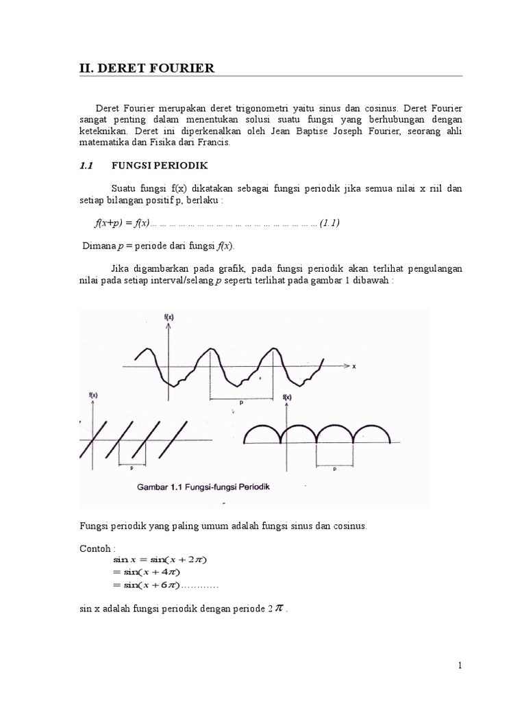 Deret Fourier Edit P 5 L 5 | PDF | Sains & Matematika