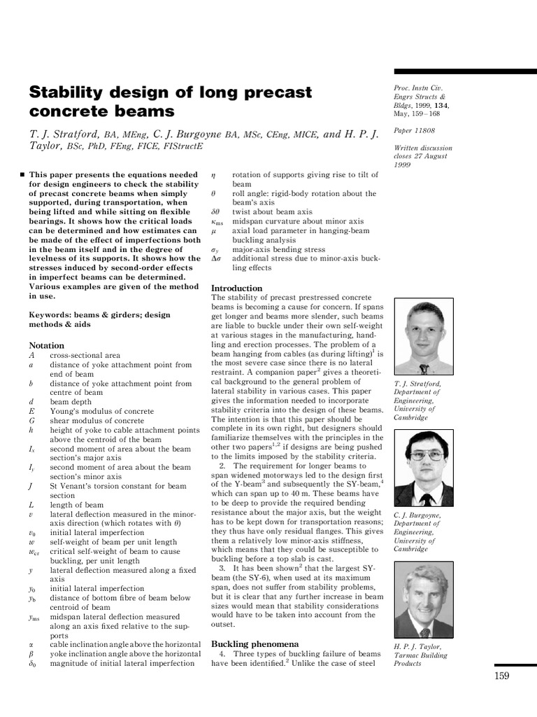 Long Precast Beams | PDF