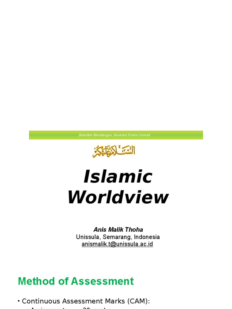 Islamic Worldview | PDF | World View | Metaphysics